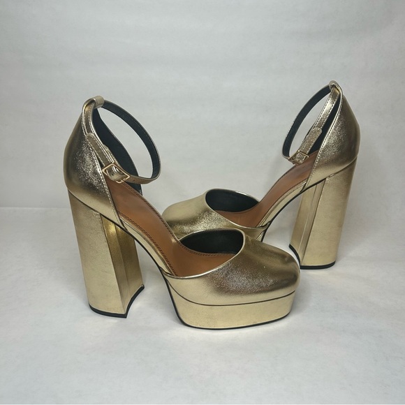 ASOS | Shoes | Asos Metallic Gold Platform Heels | Poshmark
